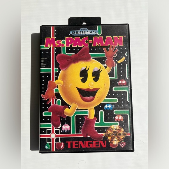 Pacman | Toys | Sega Genesis Ms Pac Man 982 Vintage Video Game Pacman ...